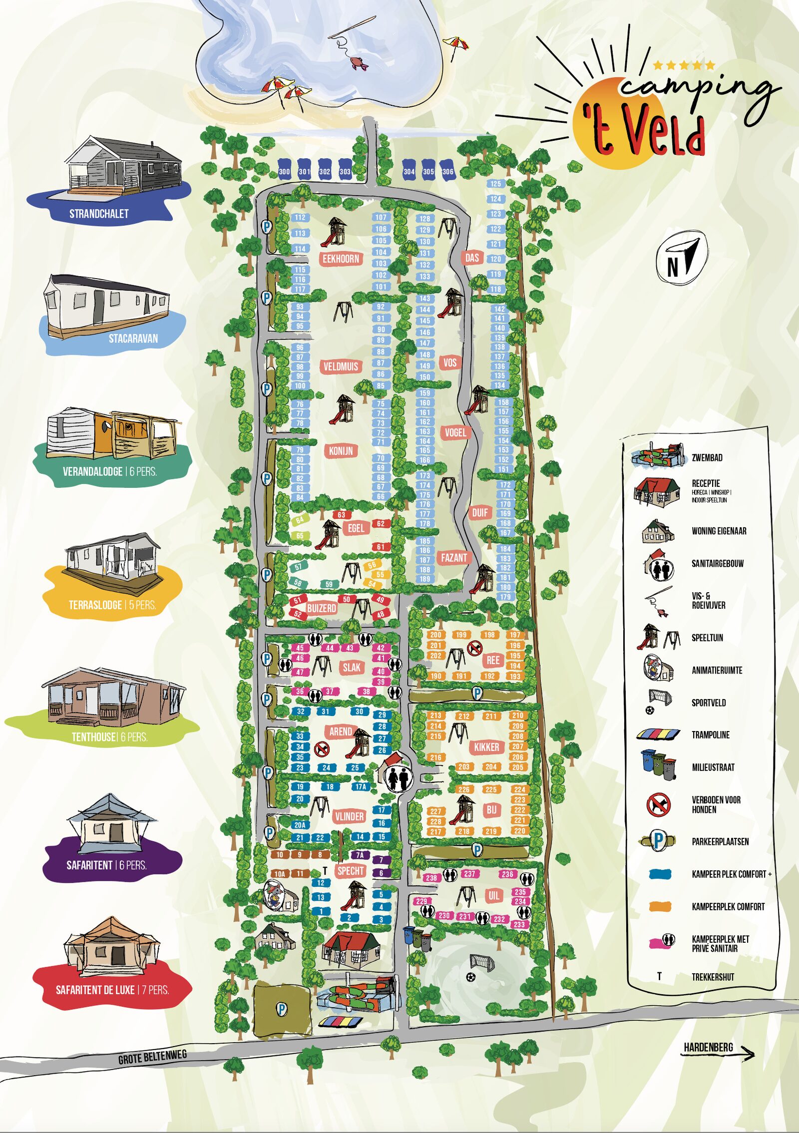 Karte | Camping 't Veld
