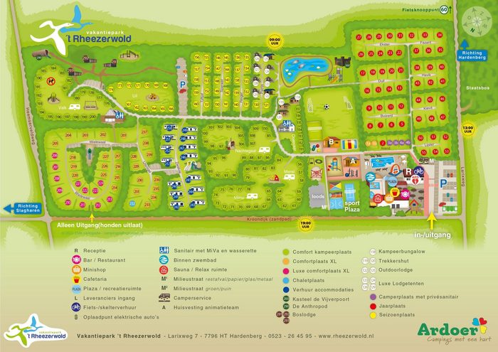 Plattegrond | Vakantiepark 't Rheezerwold